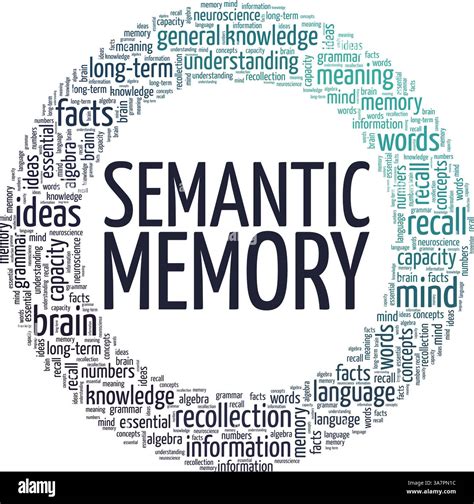 Semantic Memory Vector Illustration Word Cloud Isolated On White Background Stock Vector Image