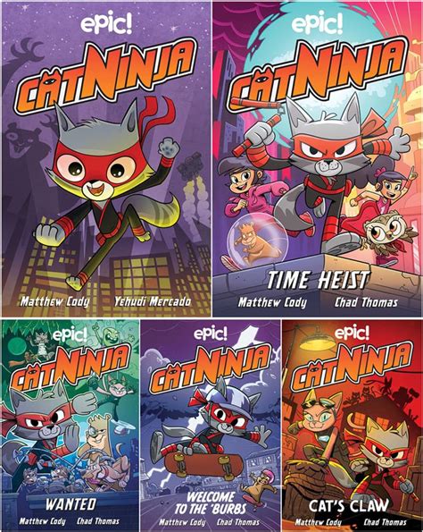 Cat Ninja Series 5 Books Set Matthew Cody Yehudi Mercado Books