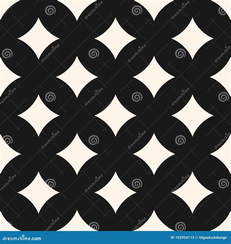 Geometric Seamless Pattern With Big Rhombuses Curved Diamonds Stock Vector Illustration Of
