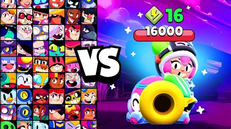 Tentacle Bonnie Vs All Brawlers With 16 Power Ups Brawl Stars Youtube