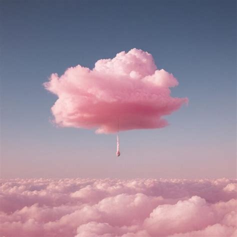 A Cloud That Is In The Sky With A Small Cloud Above It Premium Ai