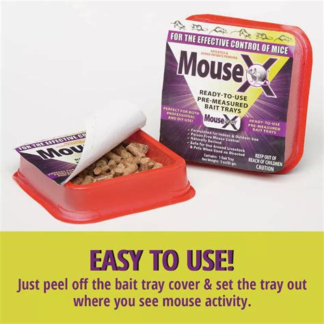 Mousex Non Toxic Ready To Use Bait Trays For Mice And Rats 2 Pack