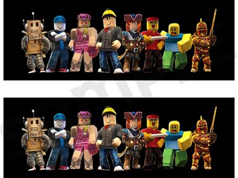 Roblox Cake Border Strips Edible Cake Toppers A4 Icing Wafer £3 89 Picclick Uk