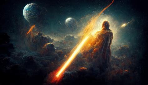 Premium Photo Celestial Being Shaped Entity In Space Galaxy Concept Art Illustration