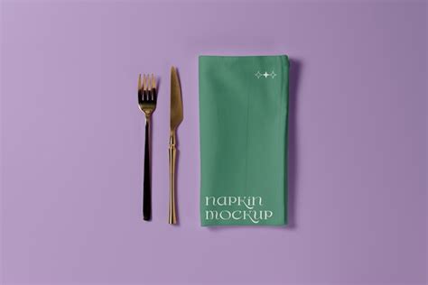 Premium Psd Napkin Mock Up Design For Table Setting
