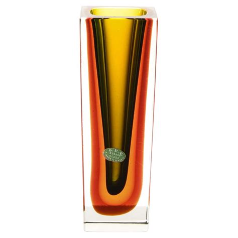 Luigi Mandruzzato Vase Produced By Murano In Italy For Sale At 1stdibs
