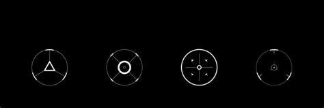 Futuristic Cyberpunk Gui Triangle Target Aim Vector Image