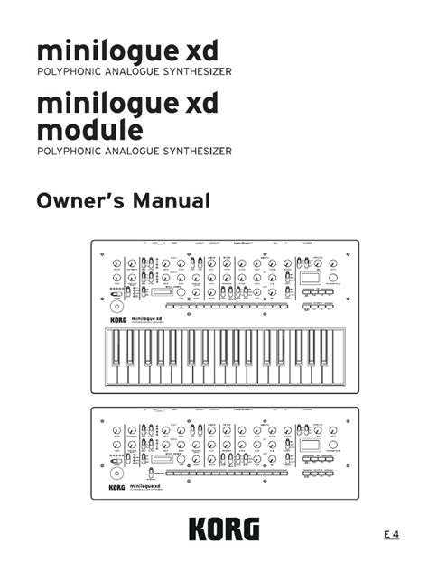 Minilogue XD | PDF | Synthesizer | Computer Engineering