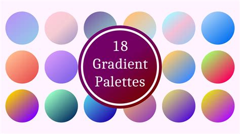 18 Linear Gradient Palette Swatches Set Webkit 15322862 Vector Art At