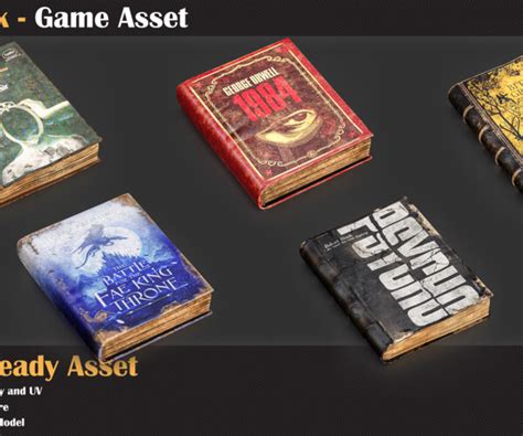 Artstation 25 Book Game Asset Game Assets