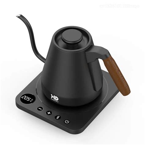 전기 주전자 구즈넥 주전자 핸드 브루 커피 포트 온도 조절 물 주전자 스마트 찻주전자 1500w 800ml