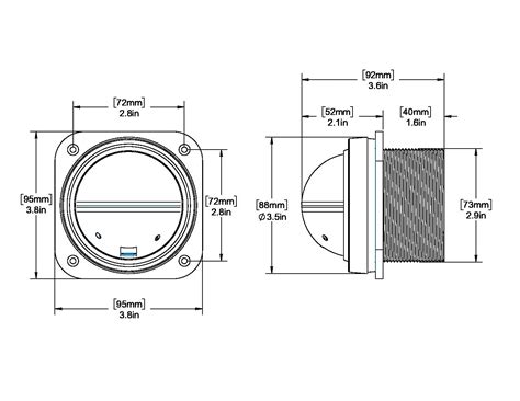 Ritchie Explorer Bulkhead Mount With Black Dial