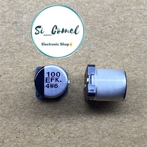 🔥ready Stock🔥25v 100uf 100 Efk 6x7 Smd Aluminum Electrolytic Capacitor
