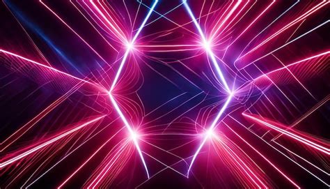 Dynamic Laser Beams Premium Ai Generated Image