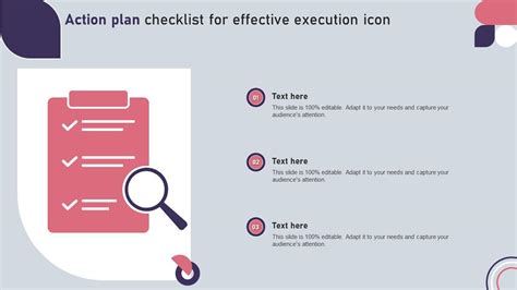 Action Plan Checklist For Effective Execution Icon Ppt Example