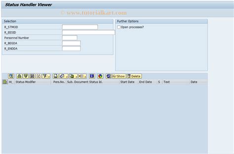 PC M HDL SAP Tcode Document Status Manager Transaction Code