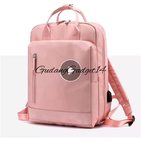 Tas Laptop Backpack Ransel Waterproof Inch With Usb Port Lazada Indonesia