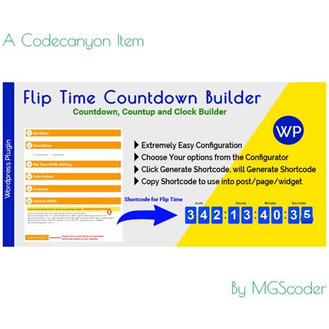 Flip Time Countdown Builder Responsive Countdown Countup And Clock