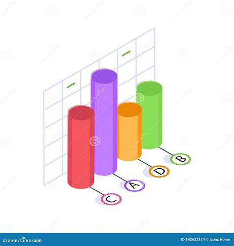 Colorful Vertical Bars Labeled With Percentages For Data Comparison
