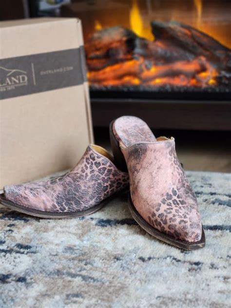 Womens Marie Leather Mules Western Shoes Cowgirl Boots Mules Shoes