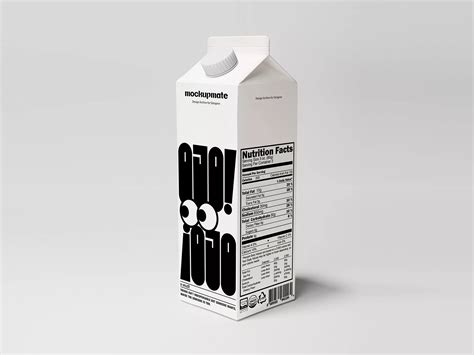 Milk Carton Packaging Mockup For Photoshop Free Mockup