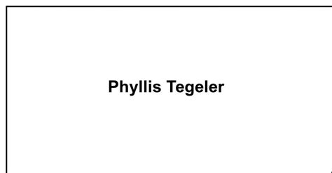 Obituary Phyllis Tegeler