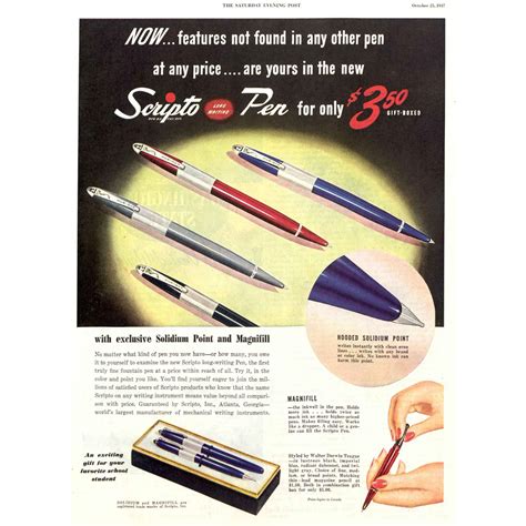 Pengallery Scripto Long Writing Pen C 1947 48