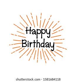 Happy Birthday Fireworks On White Background Stock Vector Royalty Free