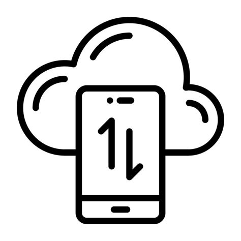 A Linear Design Icon Of Cloud Data Transfer 40210129 Vector Art At Vecteezy