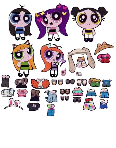 Paper Doll New Jeans X Powerpuff Girl Kartu Lucu Mainan Buatan