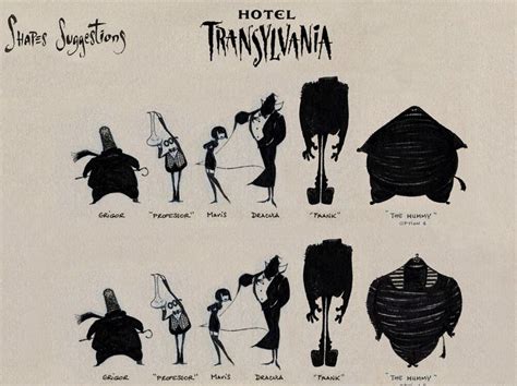 Art Of Hotel Transylvania Character Design References Silhouette