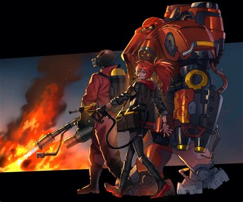 Pyro Red Pyro Terran Adriana Rivera And Firebat Black Survival And 3 More Drawn By