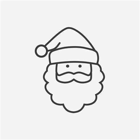 Santa Beard Outline