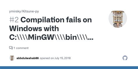 Compilation Fails On Windows With Cmingwbingccexe Failed With Exit Status 1n