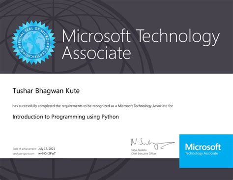 Microsoft Python Tushar B Kute
