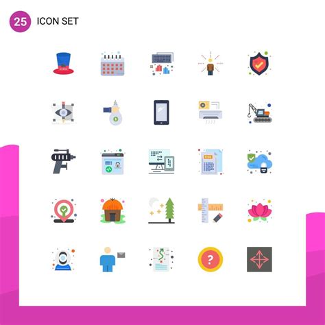 Group Of Modern Flat Colors Set For Security Sense Keyboard Perception Feel Editable Vector