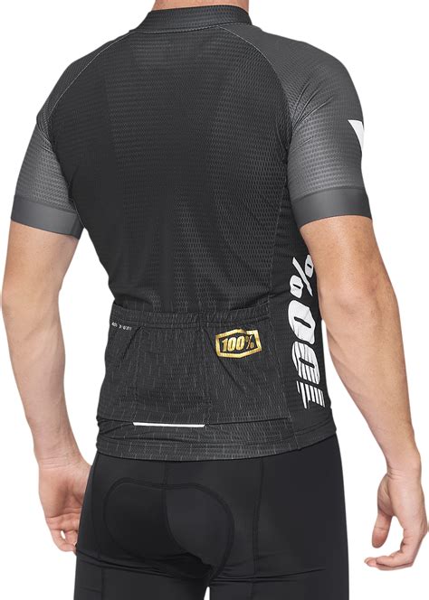 100 Exceeda Jersey Short Sleeve Blackcharcoal Large 40051 0000