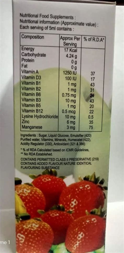 Lysovit Syrup Nutritional 200 Ml At ₹ 12150bottle In Chennai Id