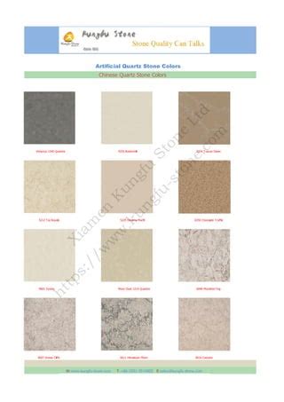 Chinese Quartz Stone Colors Catalog From China Pdf