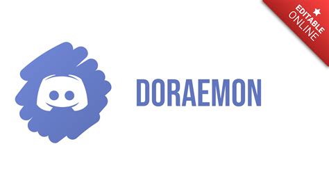 Doraemon Animated Discord Subscribe Interface Button Text Effect Generator