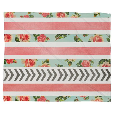 Deny Designs Allyson Johnson Floral Stripes And Arrows Throw Wayfair