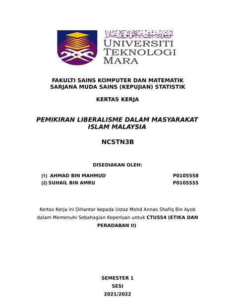 Guideline Assignment Ctu Administrative Science Uitm Studocu