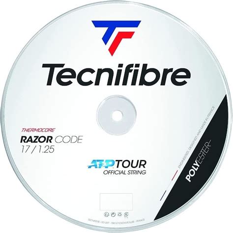 Tecnifibre Razor Code Tennis String Reel 1 25mm 17 Gauge 200m Coil Blue Strings Big W