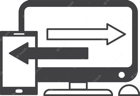 Premium Vector Laptop And Synchronization Illustration In Minimal Style