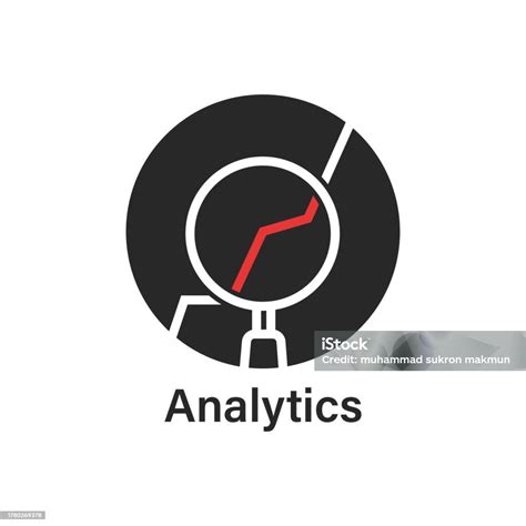 Round Simple Analytics Logo Isolated On White Concept Of Advisor