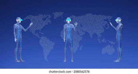 메타버스 기술 3d 와이어프레임 개념 Vr 스톡 일러스트 2080562578 Shutterstock