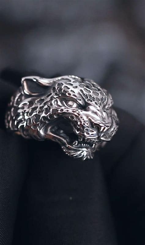 Men S Sterling Silver Tiger Head Ring Jewelry1000 Com Artofit
