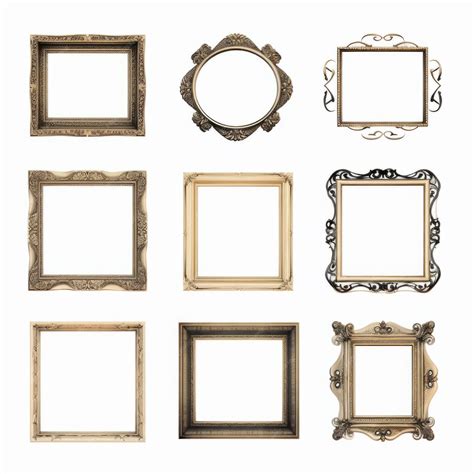 Premium Photo Display Of Aesthetic Frames Arranged Isolated On