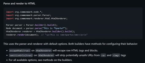 convertire una stringa da markdown in formato html in java dummy x