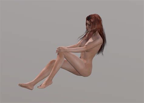 Naked Woman Rigged D Game Character D Model Blend C D Fbx Obj Free D